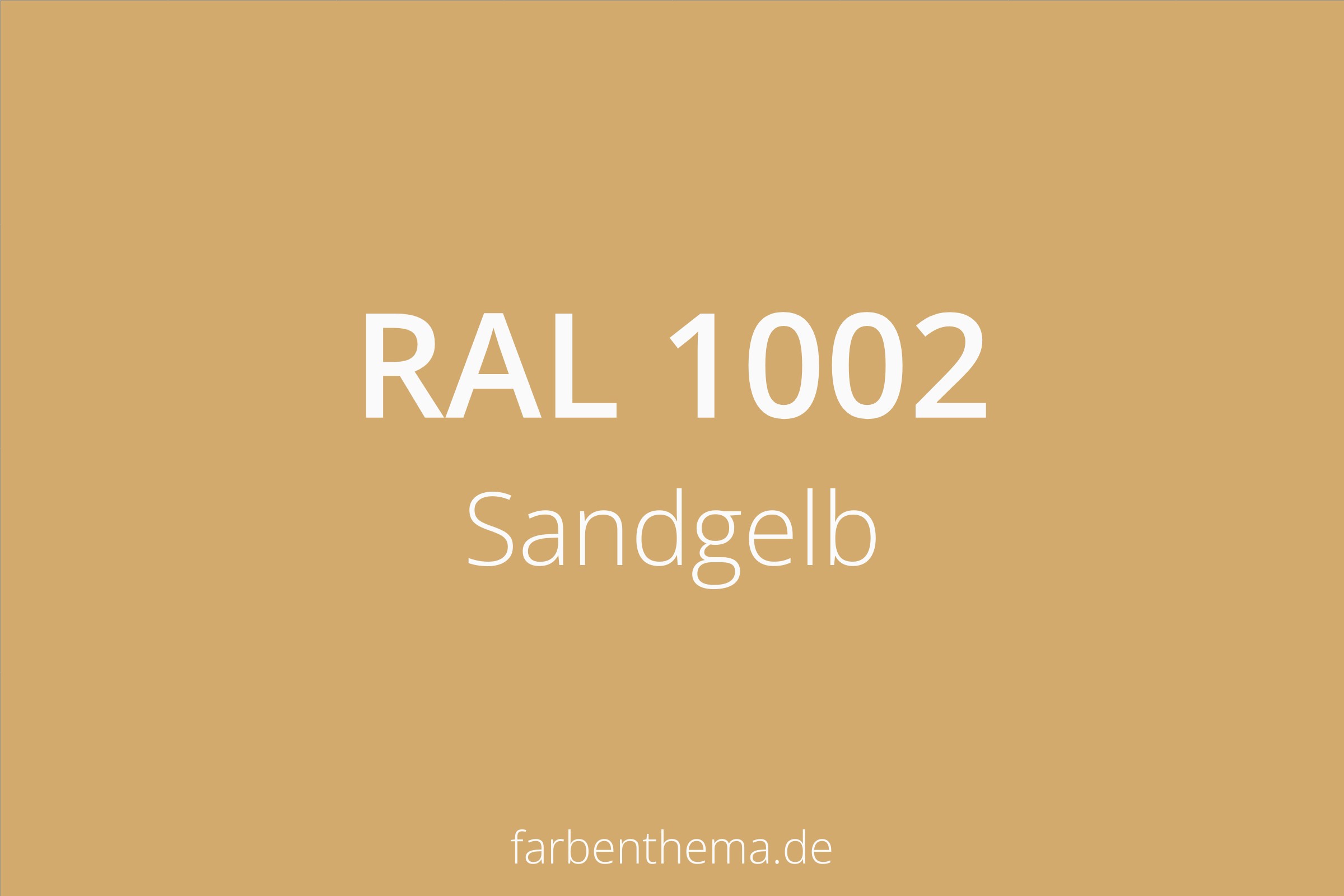 RAL 1002 - Sandgelb | Farbenthema