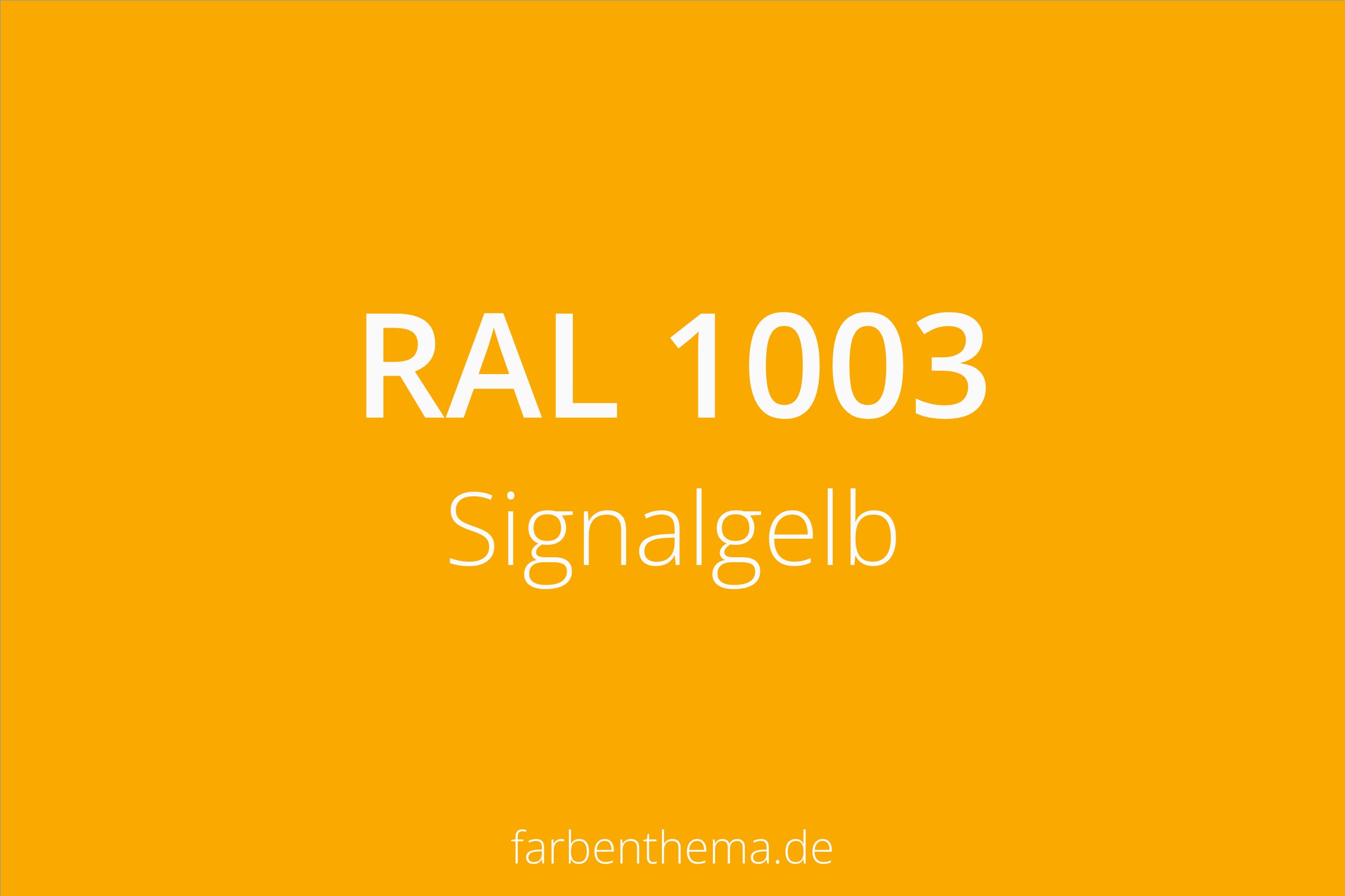 RAL 1003 - Signalgelb | Farbenthema