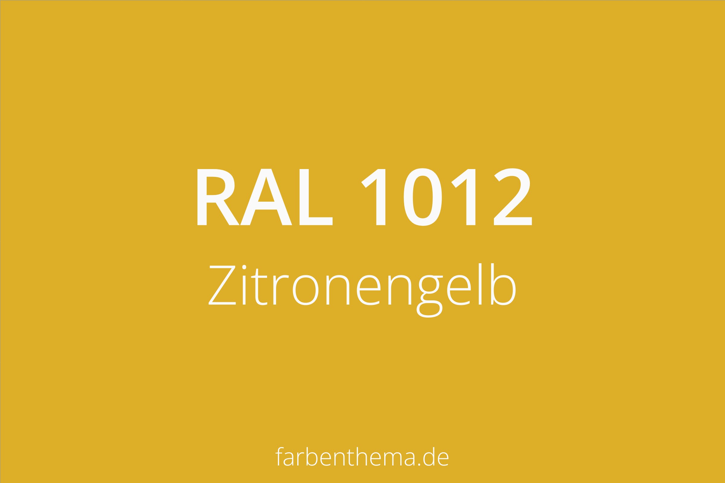 RAL 1012 - Zitronengelb | Farbenthema