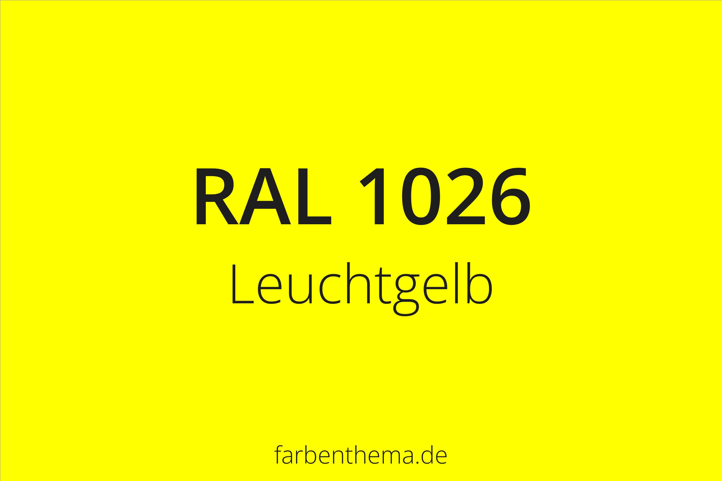 RAL 1026 - Leuchtgelb | Farbenthema