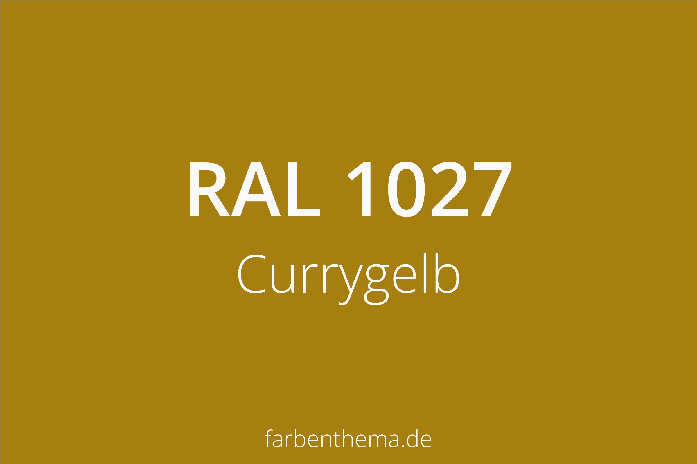 RAL 1027 - Currygelb | Farbenthema
