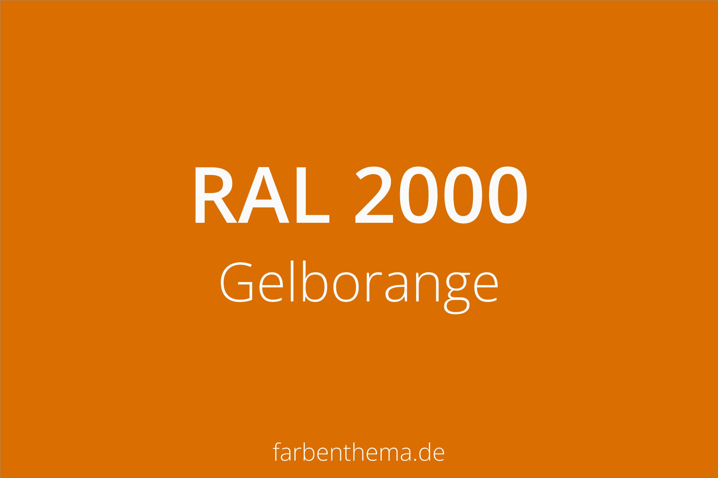 RAL 2000 - Gelborange | Farbenthema