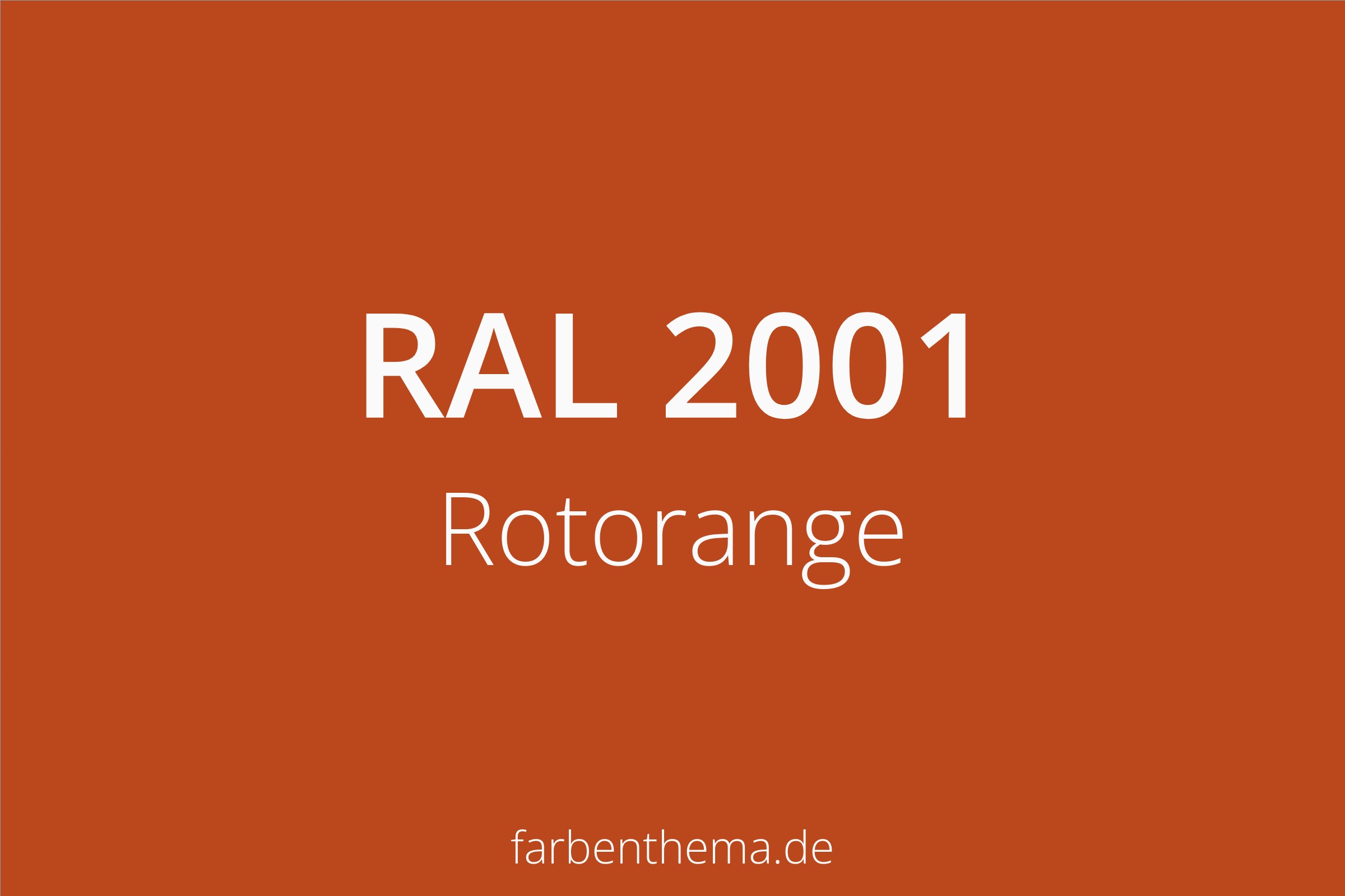RAL 2001 - Rotorange | Farbenthema