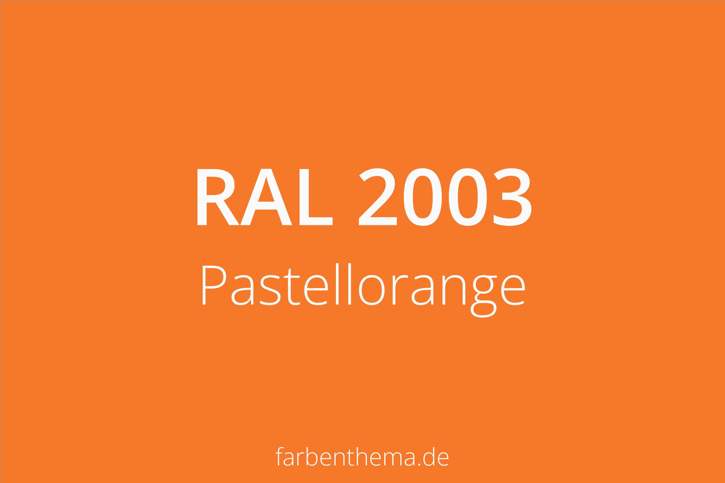 RAL 2003 - Pastellorange | Farbenthema