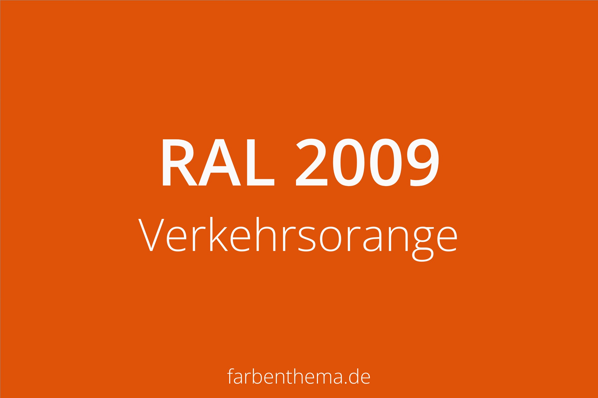 RAL 2009 - Verkehrsorange | Farbenthema