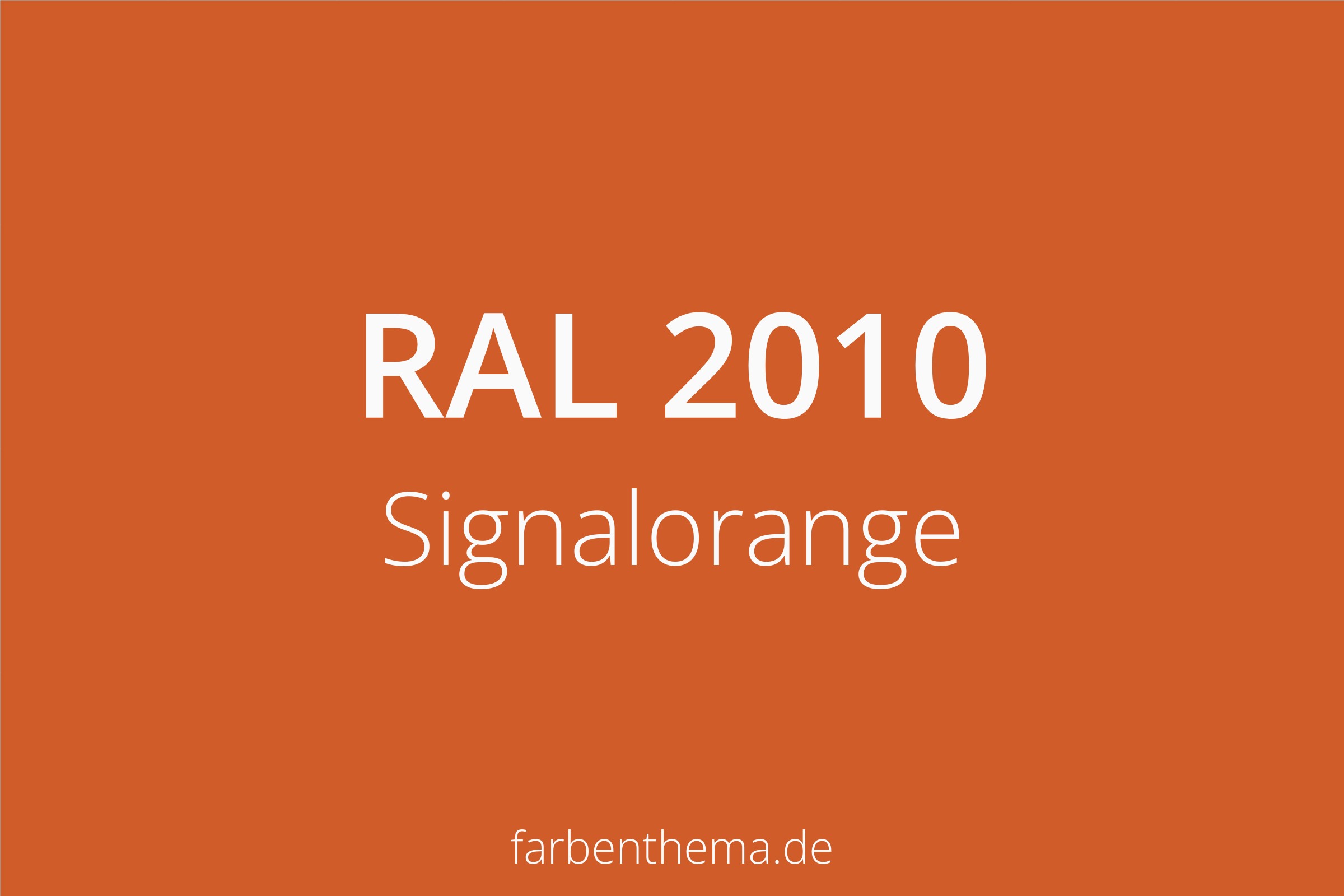 RAL 2010 - Signalorange | Farbenthema