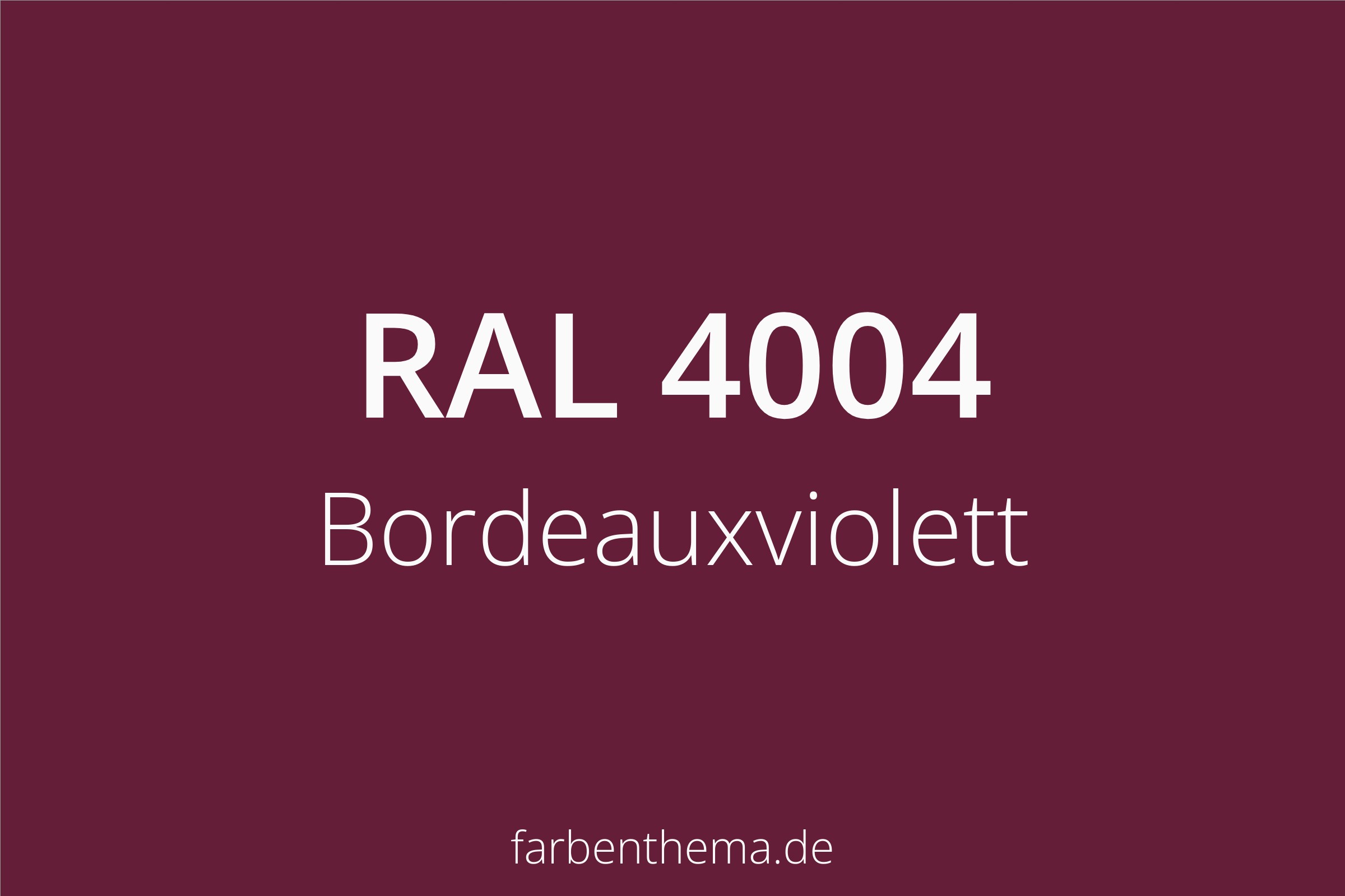 RAL 4004 - Bordeauxviolett | Farbenthema