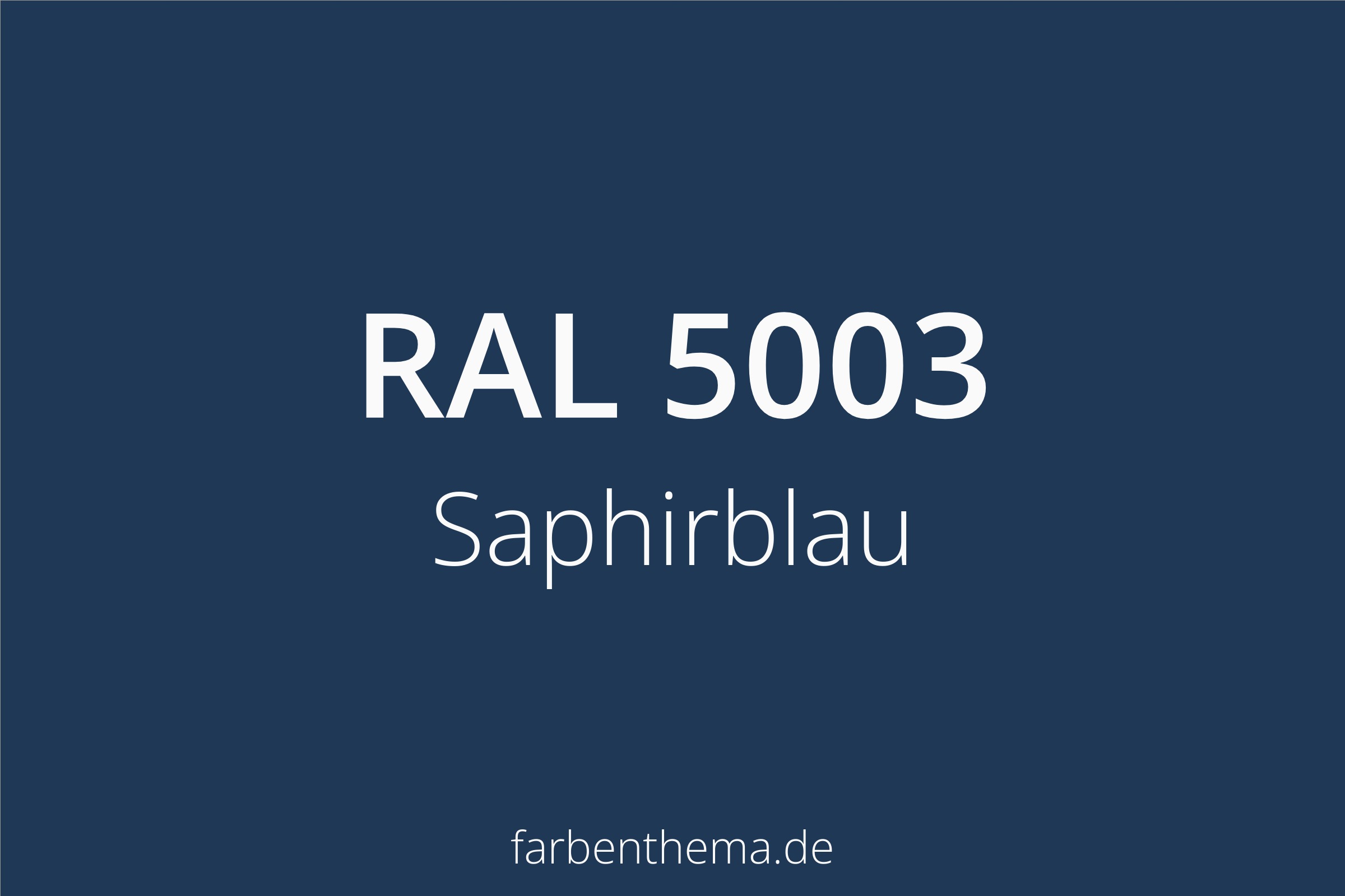 RAL 5003 - Saphirblau | Farbenthema