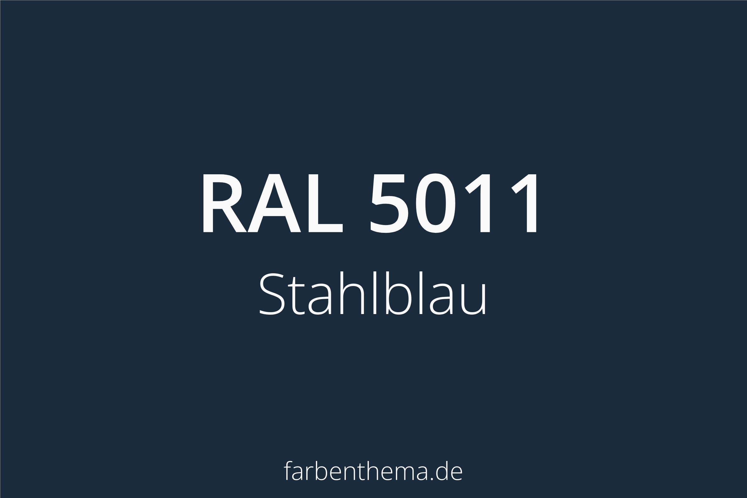 RAL 5011 - Stahlblau | Farbenthema