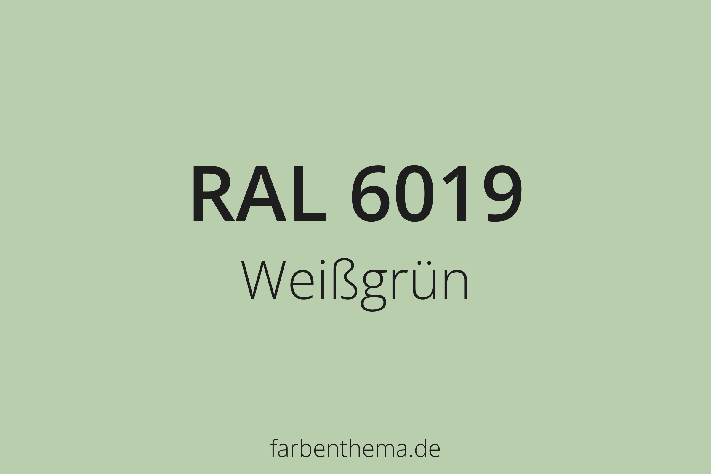 RAL 6019 - Weißgrün | Farbenthema