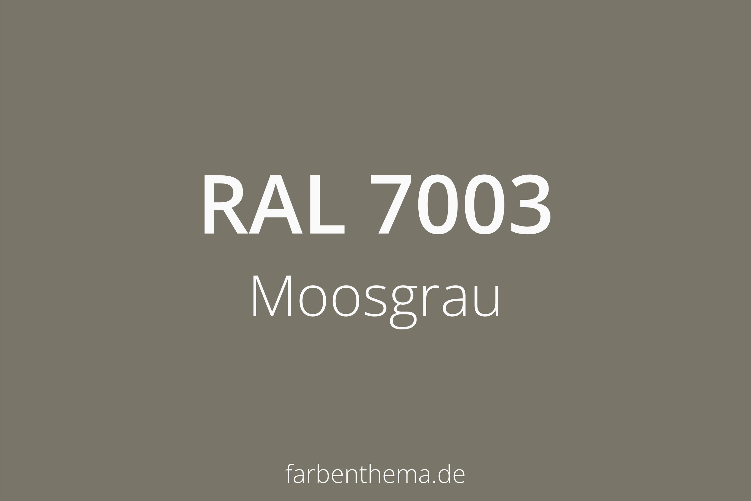 RAL 7003 - Moosgrau | Farbenthema
