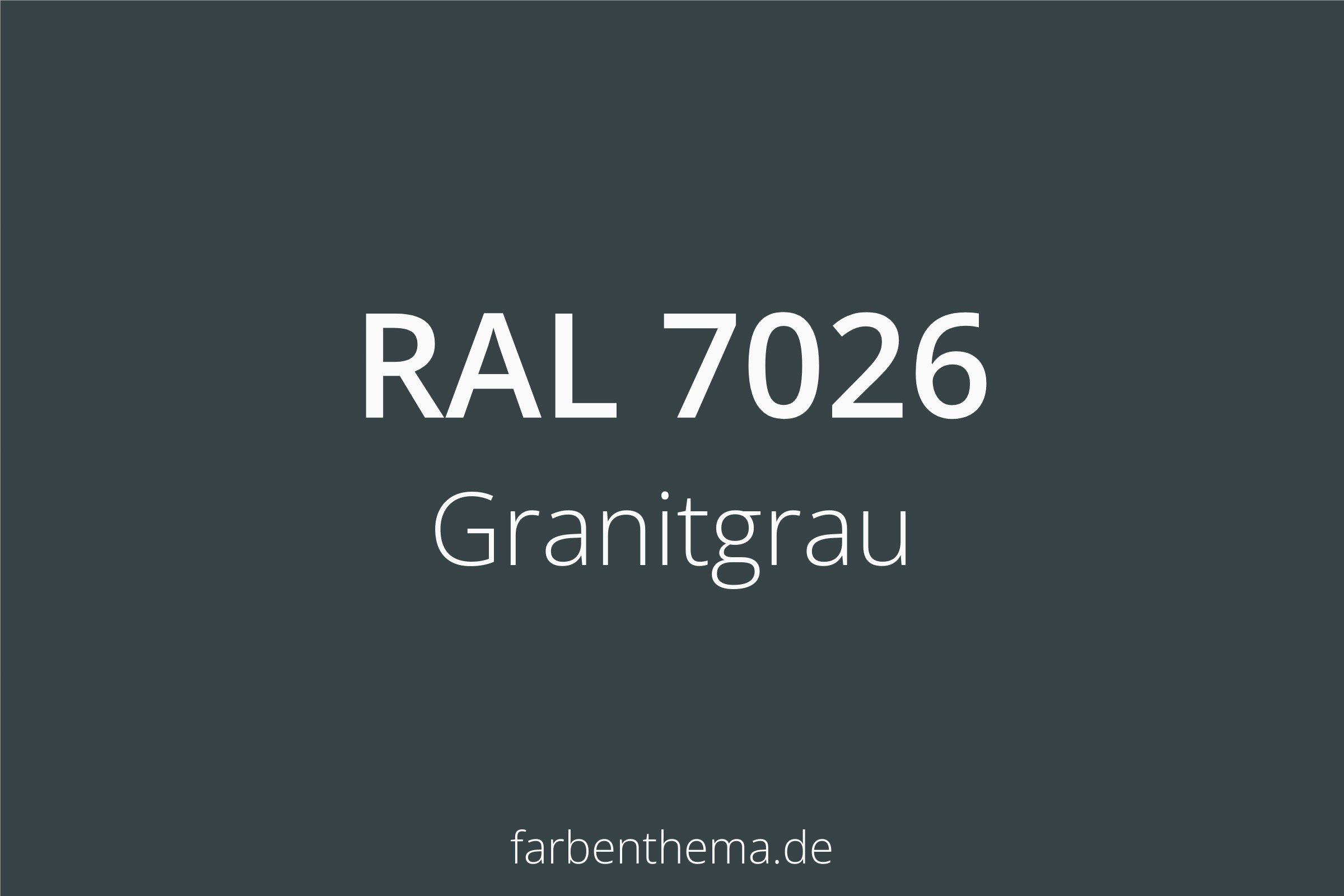 RAL 7026 - Granitgrau | Farbenthema