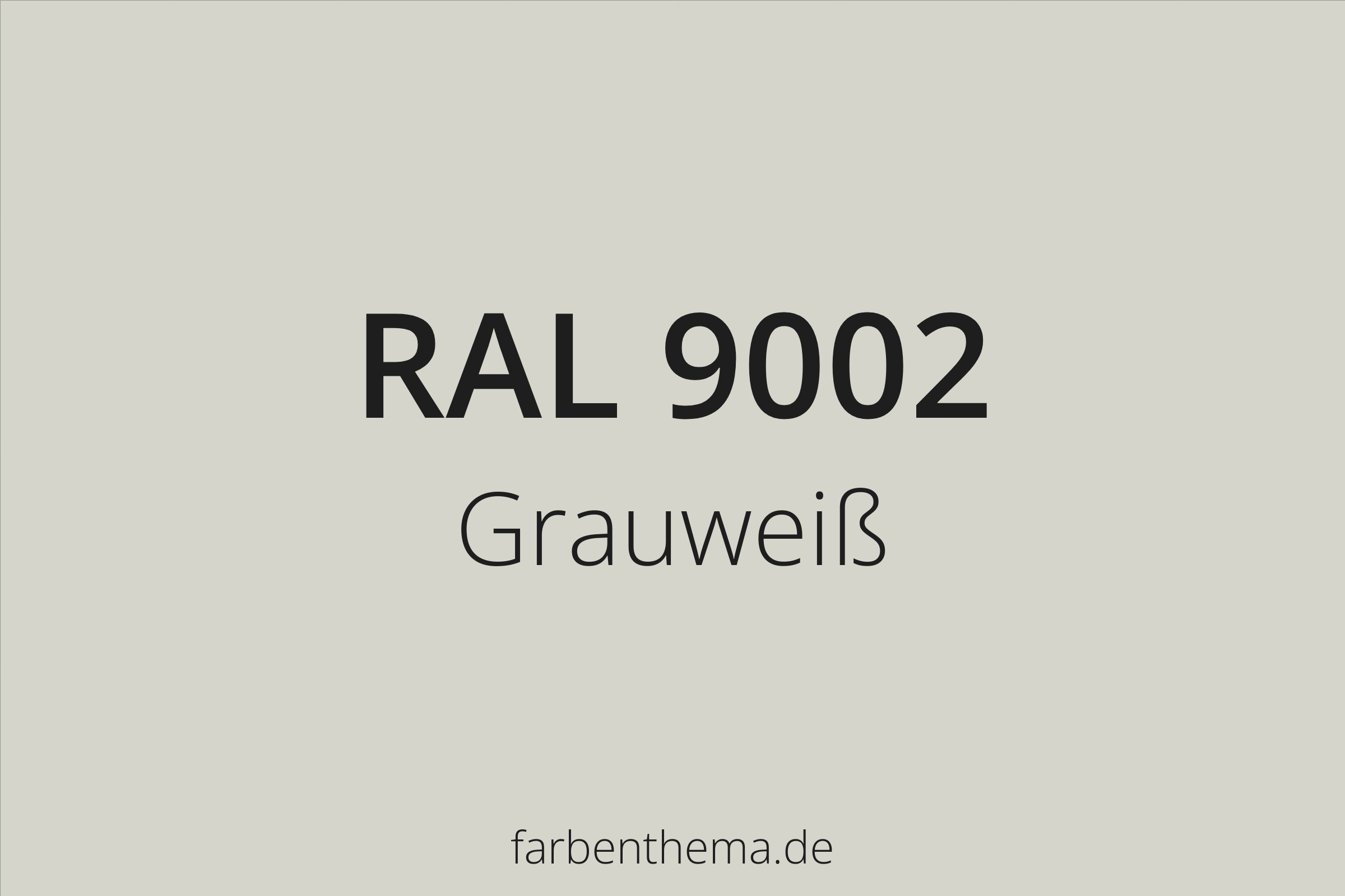 RAL 9002 - Grauweiß | Farbenthema
