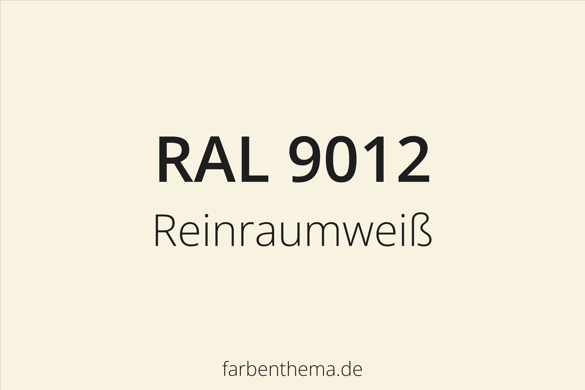 RAL 9012 - Reinraumweiß | Farbenthema