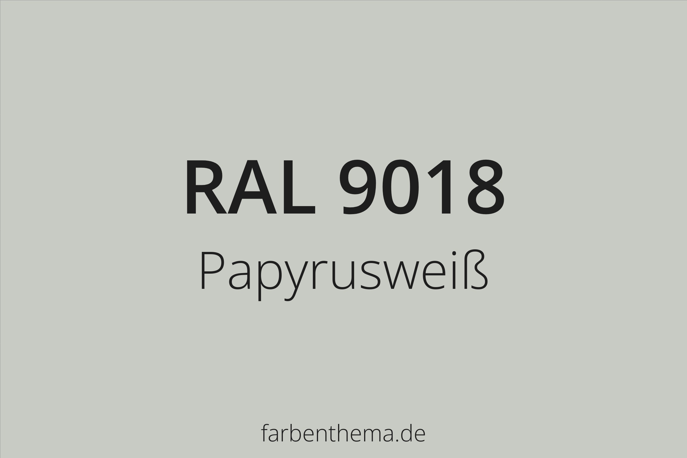 RAL 9018 - Papyrusweiß | Farbenthema